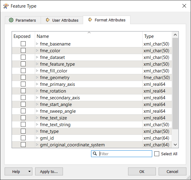 Editing Reader (Source) Feature Types