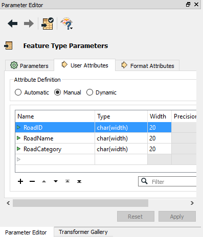Editing Feature Types
