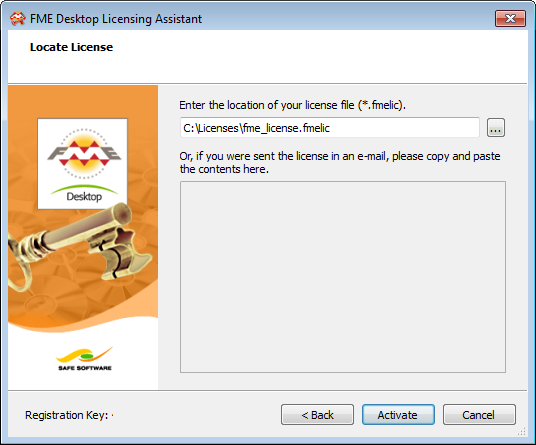 Installing a License File Provided by Safe Software