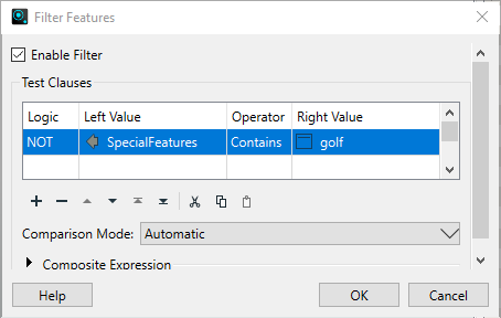 Filtering Feature Display