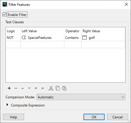 Filtering Feature Display