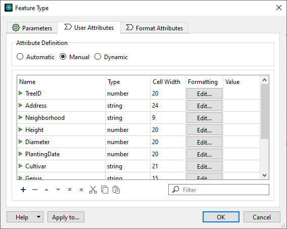 Editing Writer Feature Types