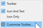 Menus and Toolbar