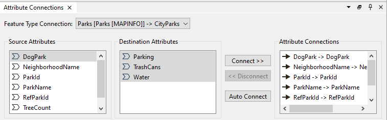 Managing Attribute Connections