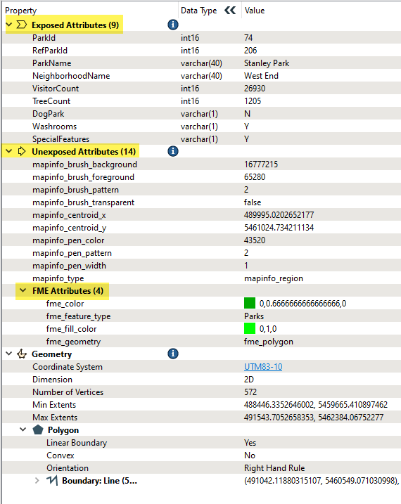 Understanding Feature Types and Attributes
