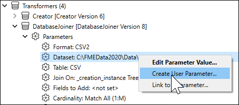 Setting to a Published Parameter