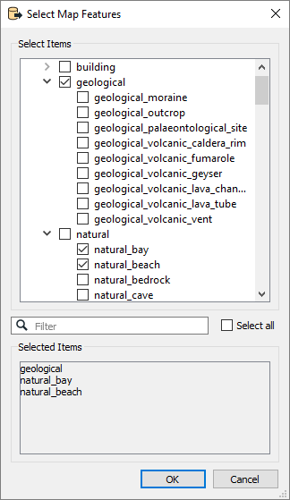 OpenStreetMap (OSM) XML Reader Parameters