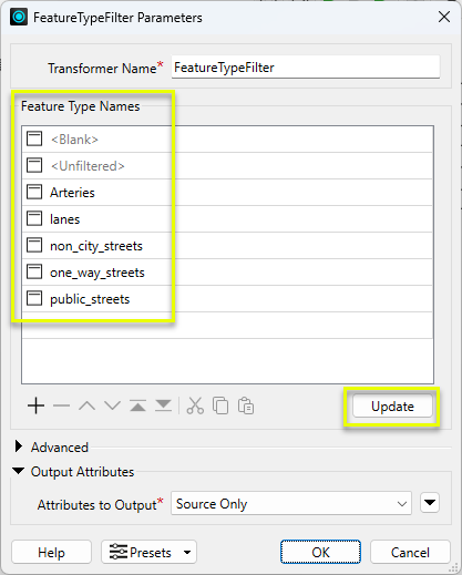 FeatureTypeFilter